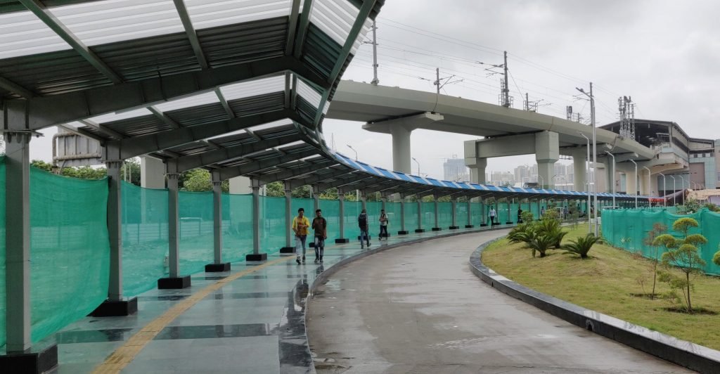 DMRC's Blue Line-NMRC's Aqua Line Interchange Walkway Inaugurated Today ...