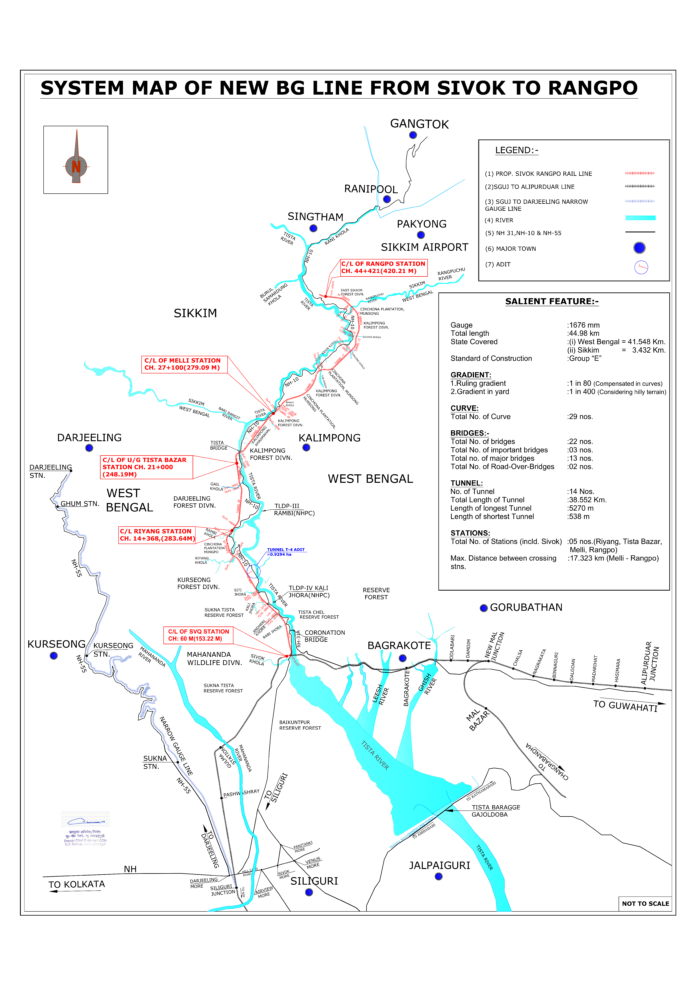 Chairperson Railways Jaya Varma Sinha Inspects Progress Of Sivok-Rangpo ...